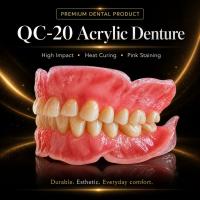 China QC‑20 Heat‑Cured Acrylic Denture | Custom Full Denture Dental Lab for sale