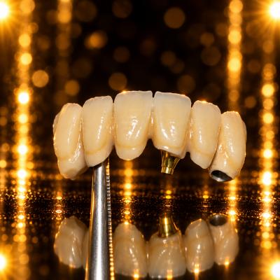 China Dental Lab Custom Implant Bridge — Implant Retained Porcelain Fused Metal Bridge for sale