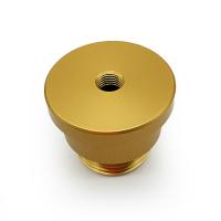 China Custom Aluminum Metal CNC Turning Machining Parts With Anodized Yellow And Purple for sale