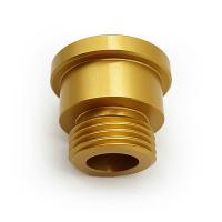 China Custom Aluminum Metal CNC Turning Machining Parts With Anodized Yellow And Purple for sale