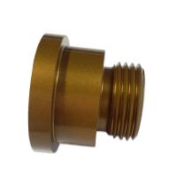 China ODM CNC Turning Gold Anodized Metal Aluminum Part Threaded Part For Hardware for sale