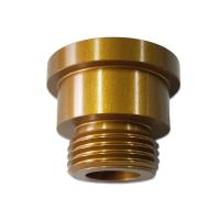 China ODM CNC Turning Gold Anodized Metal Aluminum Part Threaded Part For Hardware for sale