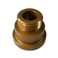 China ODM CNC Turning Gold Anodized Metal Aluminum Part Threaded Part For Hardware for sale