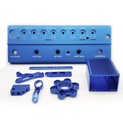 China OEM Blue Anodizing Laser Engraving CNC Milling Machining Service Aluminum CNC Parts For Audio Shell for sale