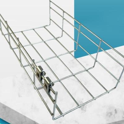 China Galvanized Aluminum Wire Mesh Cable Tray 100mm Cable Basket for sale