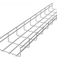 China Wire Mesh Cable Tray 200mm Cable Basket Snap Lock Design for sale