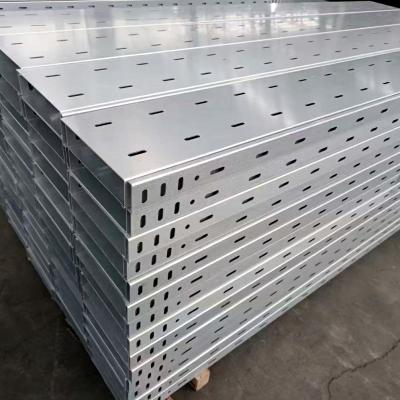 China Zinc Coating 75mm Galvanized Steel Cable Tray Solid Bottom / Trough for sale