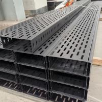 China Ventilated 300mm Powder Coated Perforated Cable Tray 2.4 M 8 Ft for sale
