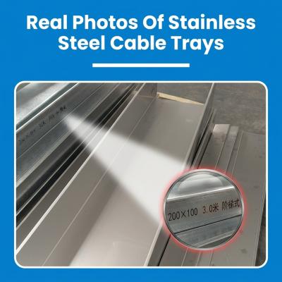 China Stainless Steel 700mm Cable Tray Heavy Duty Cable Ladder Punching for sale