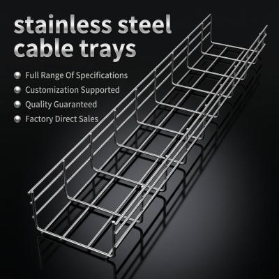 China 304/316/316L Stainless Steel Cable Basket Open Style Cable Routing Solution for sale