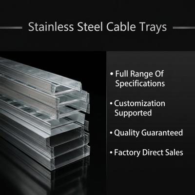 China Solid Through Stainless Steel Cable Tray Manufacturers Max 1000mm Width for sale