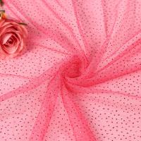 China Stylish Lightweight 100% Polyester Warp Knitted Fabric Breathable Starry Dots Bronzing Mesh Sequin Yarn Glitter Powder Sprinkles for sale