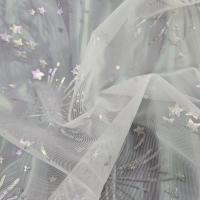China 20D Polyester Gauze Tulle Fabric with Bronzing Firework Design Spandex Material for Fashion Garments and Underwear for sale