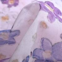 China Women's Fashionable 100% Polyester Fabric Body Shaping Intimates Korean Mesh Digital Trumpet Flower Print Four-Sided Stretch for sale
