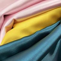 China Direct Factory Price Breathable Woven Polyester Satin Fabric Elastic Stretch Full Dull Spandex Girls Blouses Dresses Swimwear for sale