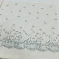 China Floral Embroidered Tulle Lace Trim Multicolor Eco-Friendly French Lace for Wedding Dresses Stylish Mesh Embroidery Decoration for sale