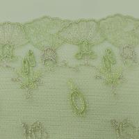 China Popular Eco-Friendly Floral Embroidery Lace Trim Colorful Shiny Flower on French Lace Fancy Tulle From Factory Price for sale