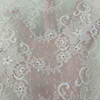 China Hot Selling White Handmade Lace Trim with Exquisite Mesh Border Embroidered Applique for Wedding Dress Fancy French Style Fabric for sale