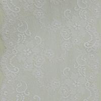 China Hot Selling White Handmade Lace Trim with Exquisite Mesh Border Embroidered Applique for Wedding Dress Fancy French Style Fabric for sale