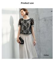 China Women's Eco-Friendly Jacquard Table Cloth Spot Polyester Connected Flowers Computer Embroidered Mesh Dress Clothing Accessories for sale