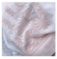 China 100% Nylon Sport Running Dobby Style Mesh Fabric White Floral Sequin Embroidered Dress for Boys Girls Stretch Mesh Sequin Dangle for sale