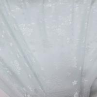 China High Quality Light Blue Floral Mesh Lace Fabric Embroidery Material for Apparel Dresses & Decorative Uses for sale