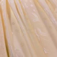 China Premium Beige Butterfly Floral Lace Fabric Mesh Material for Apparel Bridal Wear Decorative Creations for sale