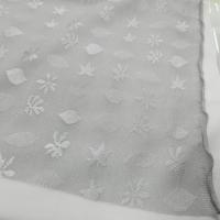 China Gray Leaf Floral Lace Fabric Premium Mesh Material for Apparel Dresses Decorative Crafts for sale