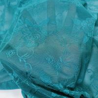 China High Quality Teal Floral Lace Fabric for Apparel & Home Decor for Dresses and Supplies for sale