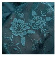 China 100% Recycled Nylon Floral Lace Mesh Fabric Luxury Sustainable for Boys' Dresses Custom Wholesale Options for sale