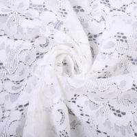 China Women's New White Bra Intimates and Long Wedding Dress Skirt Materials Spot Eyelash Lace Fabric for Dress Making for sale