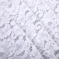 China Women's New White Bra Intimates and Long Wedding Dress Skirt Materials Spot Eyelash Lace Fabric for Dress Making for sale