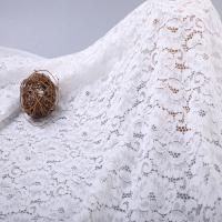 China Women's New White Bra Intimates and Long Wedding Dress Skirt Materials Spot Eyelash Lace Fabric for Dress Making for sale