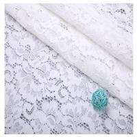 China Women's New White Bra Intimates and Long Wedding Dress Skirt Materials Spot Eyelash Lace Fabric for Dress Making for sale