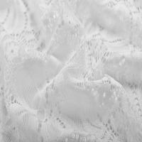 China Luxury White Sequin Mesh Lace Fabric for Wedding and Evening Dresses Made from Nylon for sale