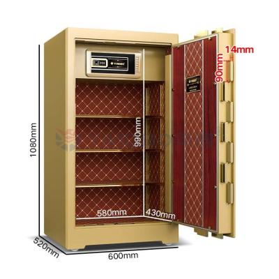 China H1080mm Bank Grade Commercial Safe Box Biometric Fingerprint Lock for sale
