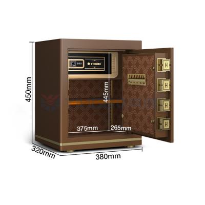 China OEM Size 1.5Cu Ft Office Fingerprint Safe Box Solid Steel 26±2KG for sale