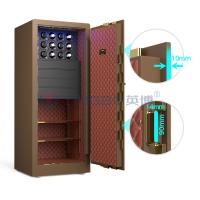 China Solid Steel Brown Jewelry Safe Biometric Fingerprint Lock H1500mm Luxury Watch Safes for sale