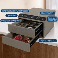 China Fingerprint Recognition Steel Luxury Secure Jewelry Box Auto Open Jewelry Security Box for sale