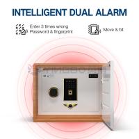 China Dual Alarm Simple Design Smart Box Safe Bedside Table Thickened Bolts for sale