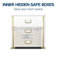China H510mm Smart Fingerprint lock Night Table Safe Box For Home Security for sale