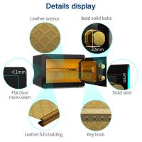 China 11kg Dual Alarm Home Safe Box Biometric Fingerprint Lock With Glossy Surface Treatment for sale