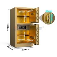 China Fingerprint Digital Lock Home Safety Safe Box H1000mm Gold YB/RS-100D for sale