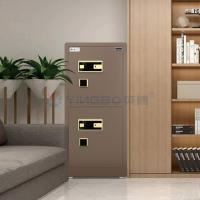 China 95kg Smart Home Safe Fingerprint Lock Double Door YB/RS-120D Coffee for sale