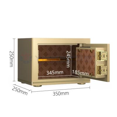 China Dual Alarm Office Safe Box H250mm Solid Steel Biometric Fingerprint Lock for sale