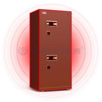 China 120kg Patented Bolts Dual Alarm Biometric Safe Box Fingerprint Lock YB/N7-150D Coffee for sale
