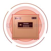China Electronic Lock Luxury Office Safe Box Patented Bolts H350mm for sale