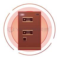 China Dual Alarm Smart Electronic Digital Office Safe Box For Security H800mm for sale