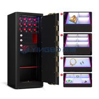 China Biometric Fingerprint Lock Jewelry Safes For Sale With 7 Open Ways Luxury Watch Winder Safe for sale
