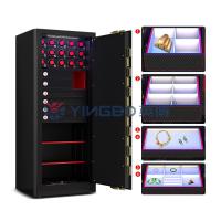 China 7 Open ways Jewelry Watch Winder Safe Solid Steel Fingerprint Lock for sale